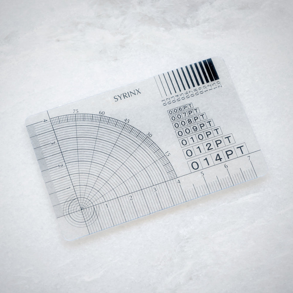 Card-sized multifunctional ruler Multi Ruler Card 2 | | SYRINX